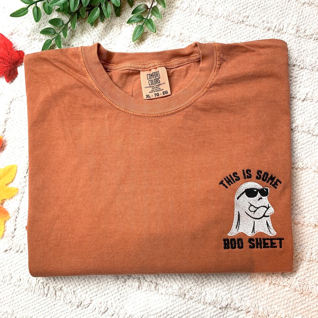 This is Some Boo Sheet Shirt, Embroidered Funny Halloween Shirt ...