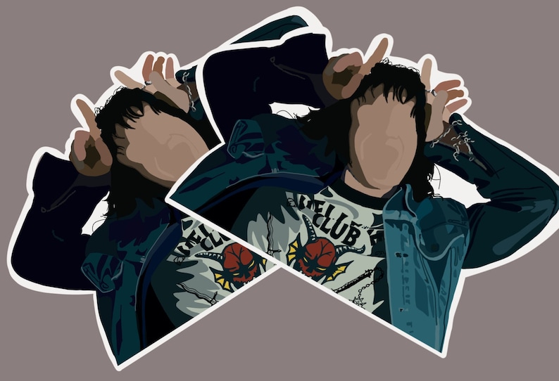 Eddie Munson Sticker/ Eddie Sticker/ Stranger Things Sticker/ - Etsy