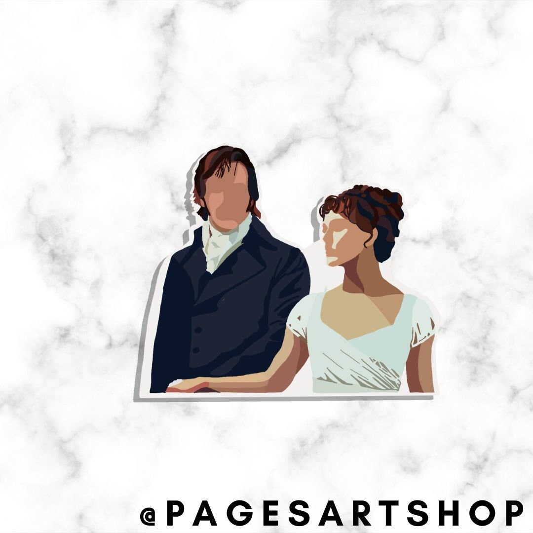 Mr. Darcy and Elizabeth Dance Scene Sticker/ Pride and Prejudice ...
