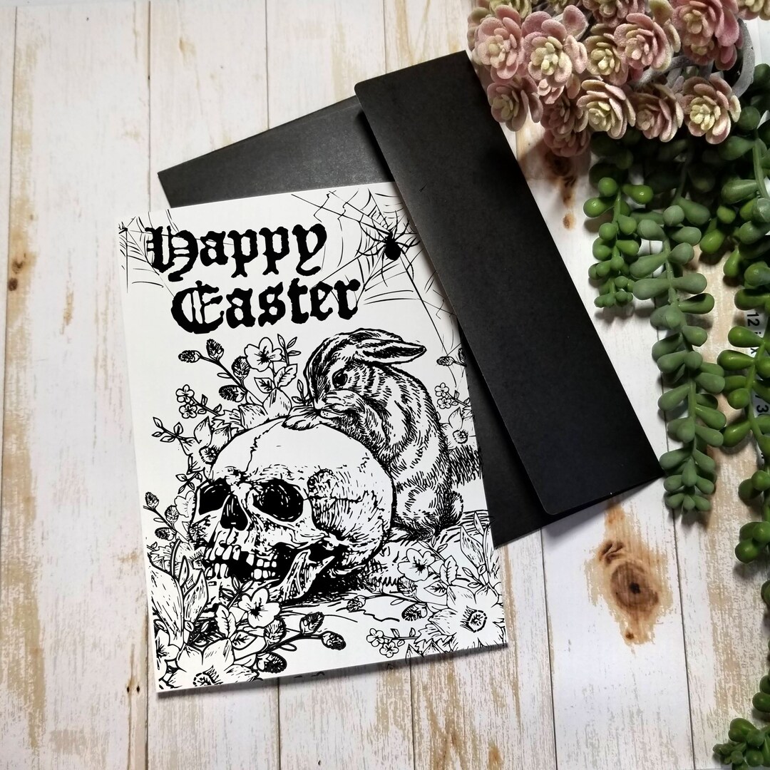 EASTER CARD | 5X7 Gothic Greeting Card | Gothic Spring | Happy Easter ...