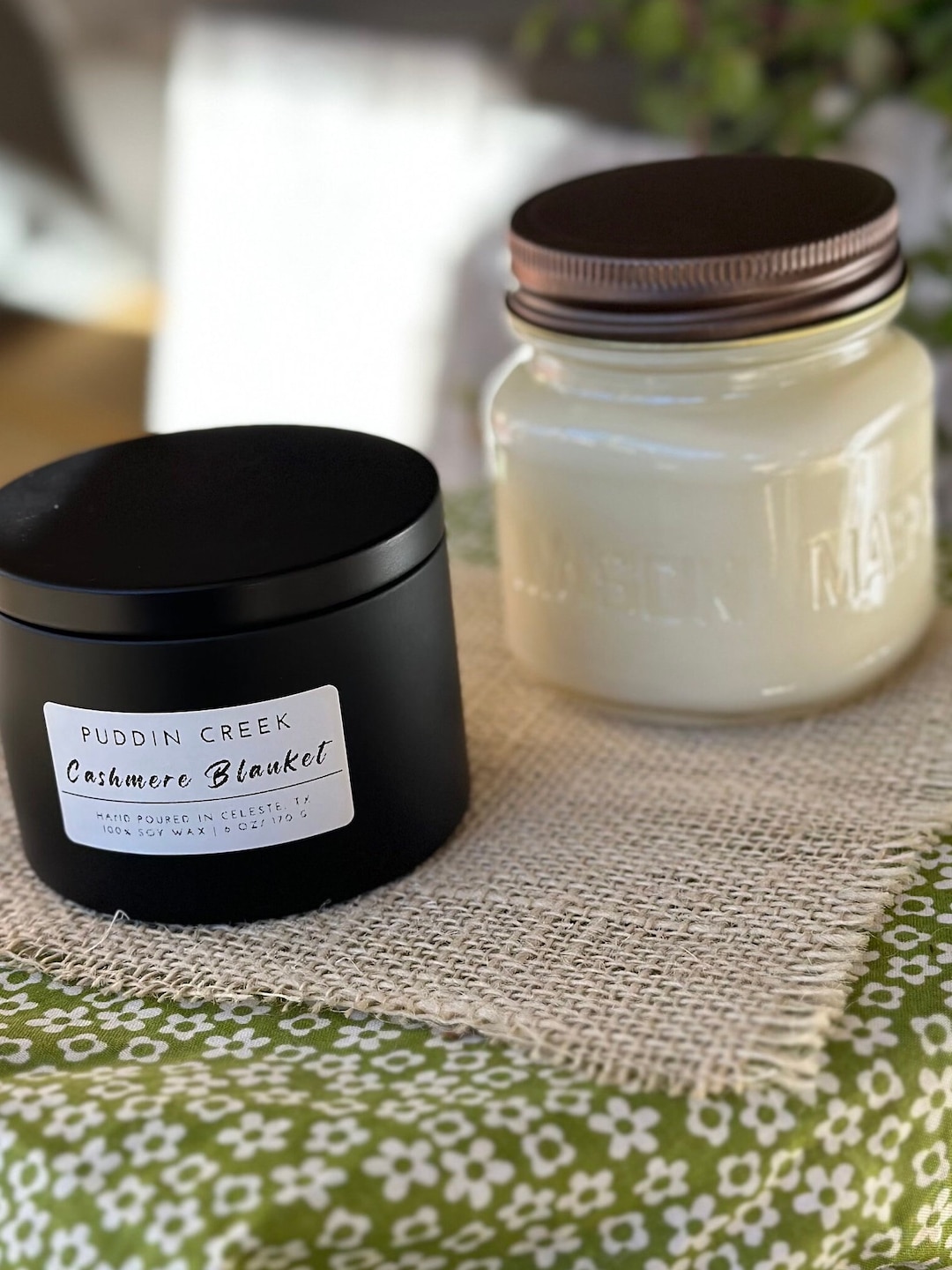 Cashmere Blanket Candle, Soy Candle, Rustic Candle, Farmhouse Candle ...