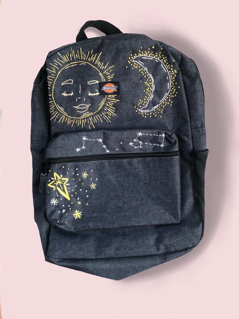 Large Hand Embroidered Backpack - Etsy