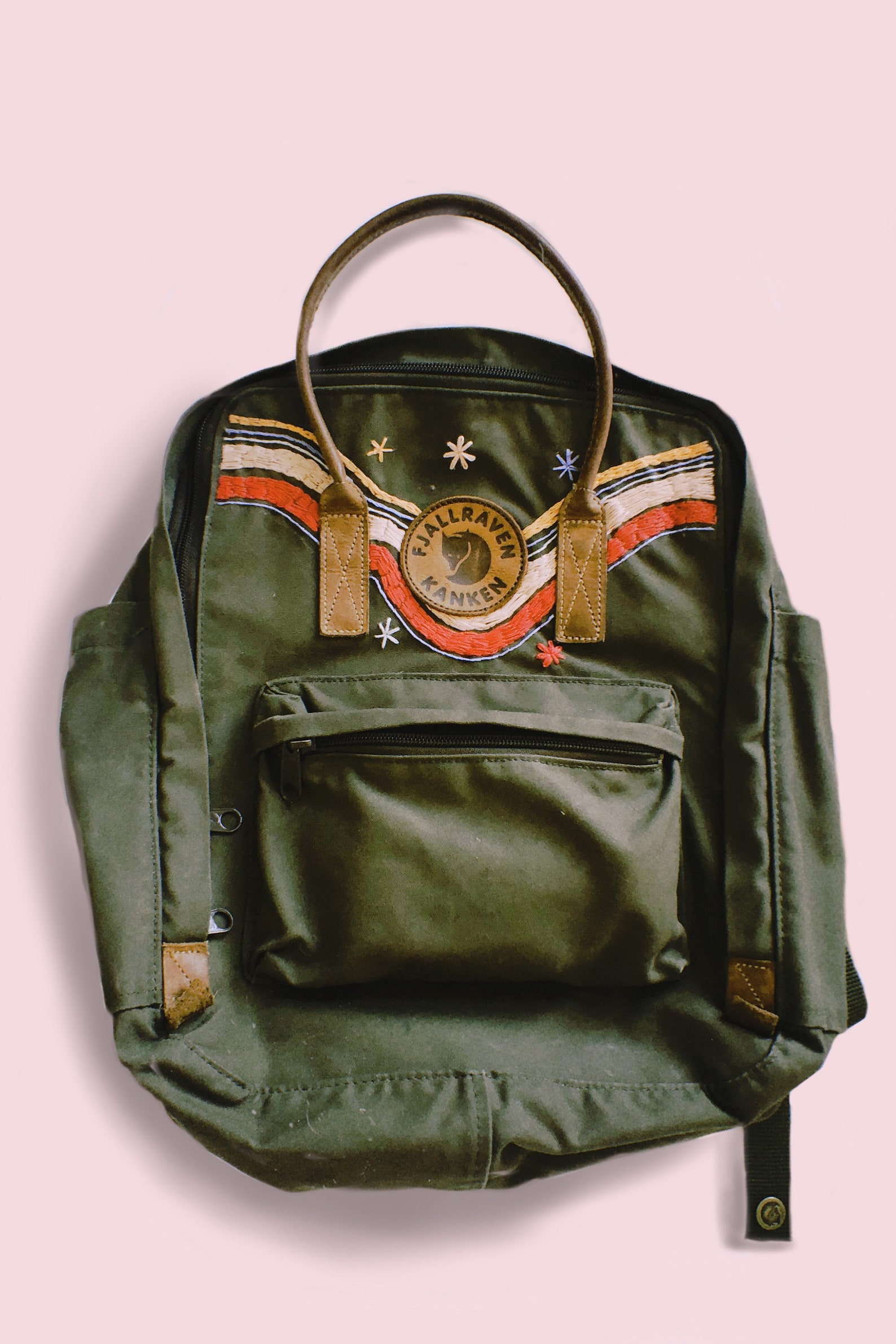 Large Hand Embroidered Backpack - Etsy