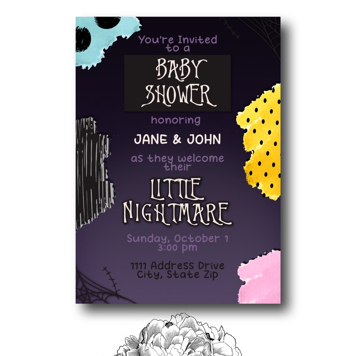 Little Nightmare Baby Shower Invitation Personalize - Etsy