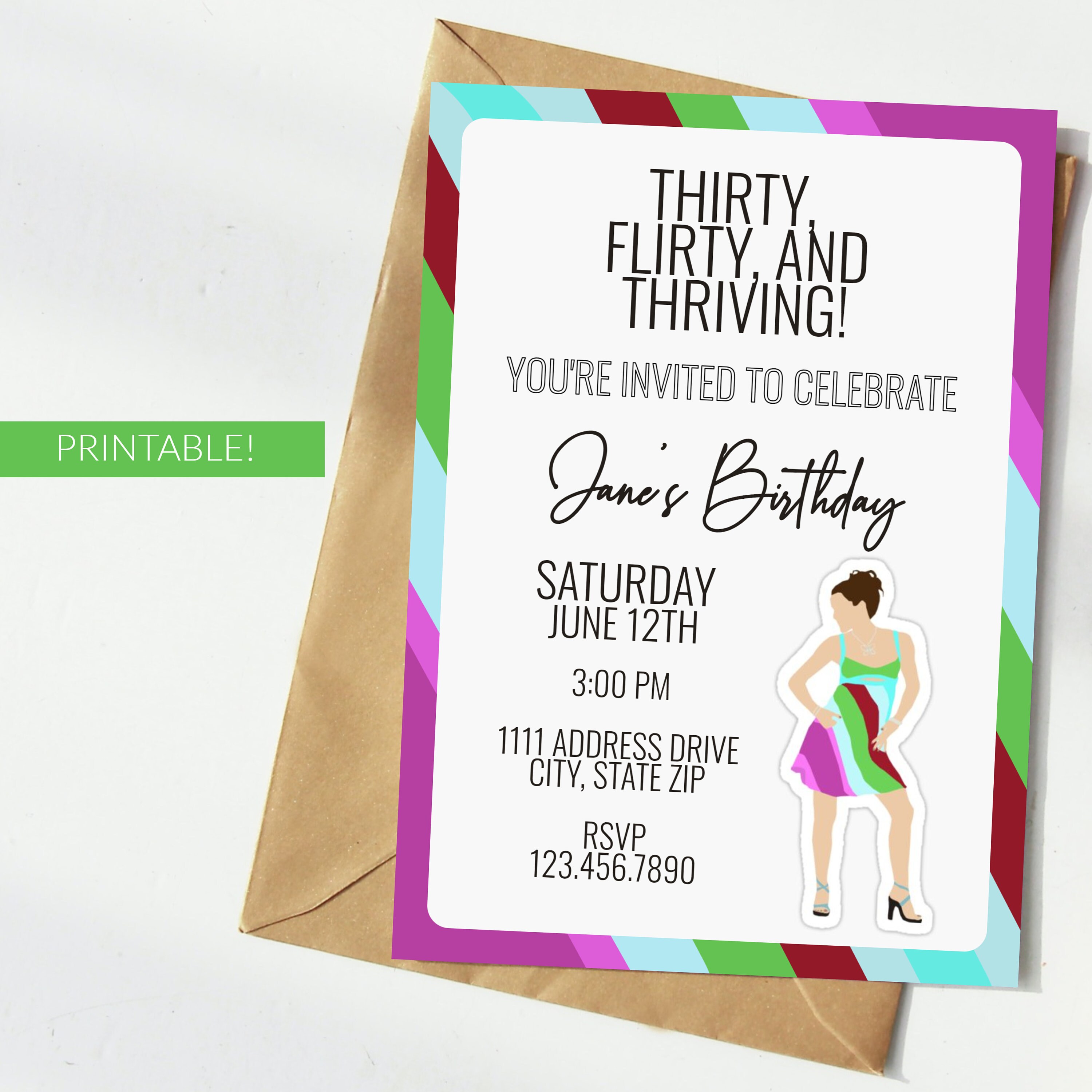 13 Going On 30 Birthday Invitation Personalize Digital Etsy