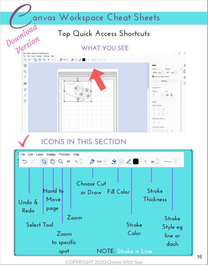 Canvas Workspace Cheat Sheets - Both Online and Downloaded Version ...
