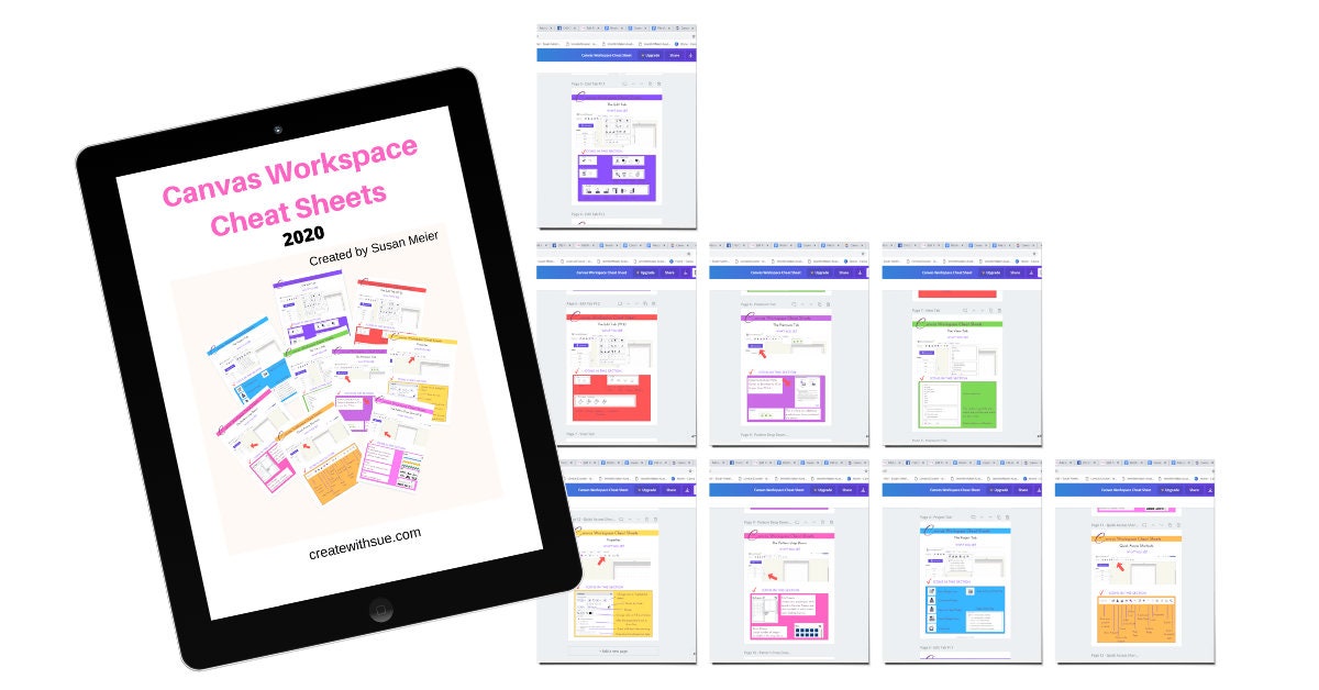 Canvas Workspace Cheat Sheets - Both Online and Downloaded Version ...
