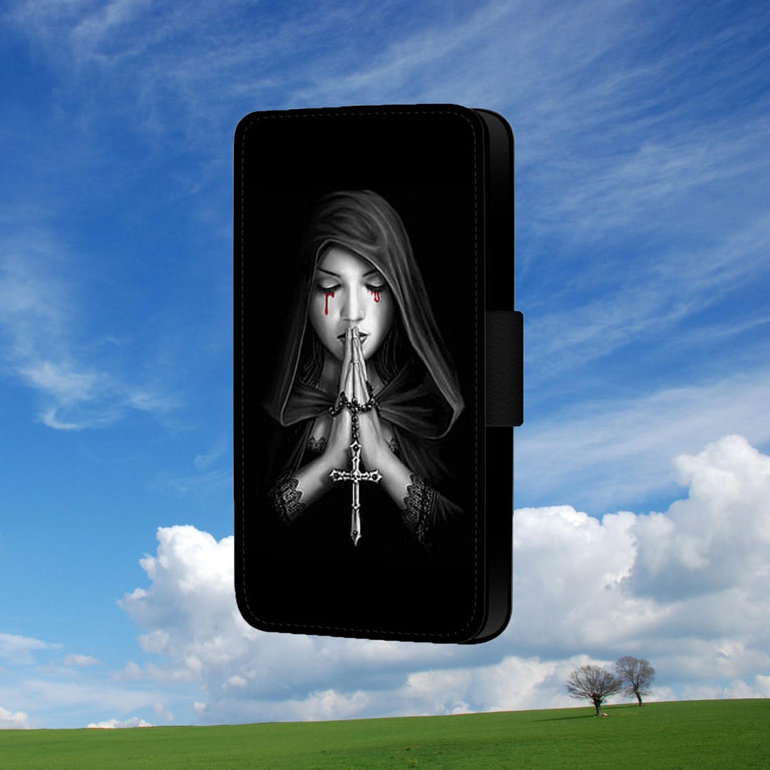 Goth Pray Phone Flip Case for iPhone - Etsy UK