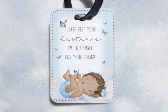 Personalised New Baby Pram Germs Tag Personalized Cute | Etsy