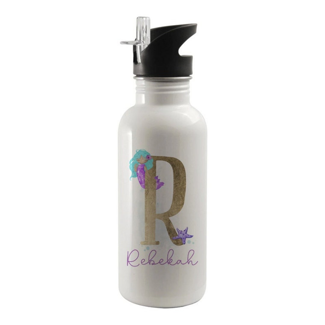 Personalised Colourful Mermaid Water Bottle, Aquatic Merpeople ...