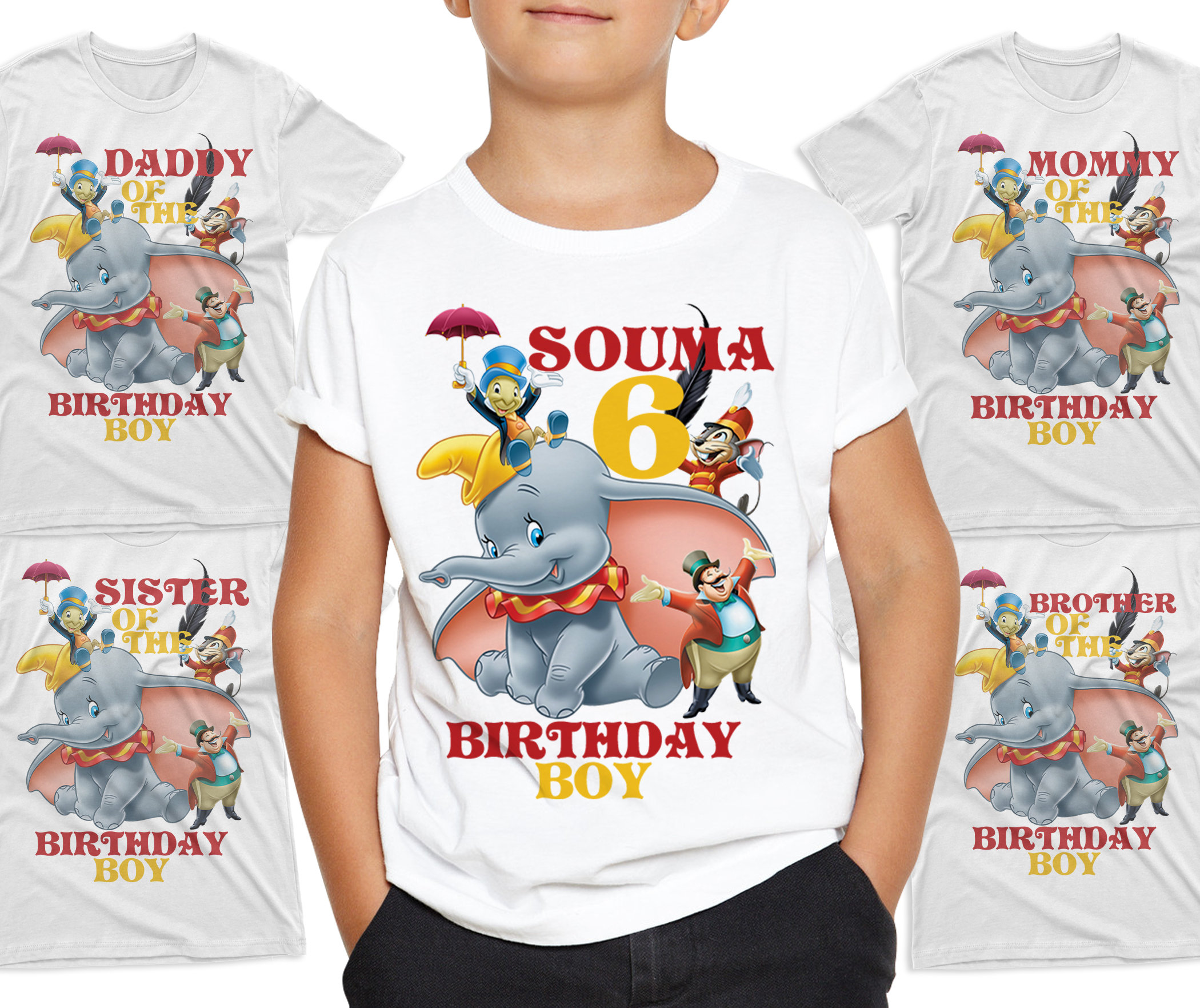 Dumbo Family Iron on Transfer, Dumbo Family Birthday Shirt, Dumbo ...