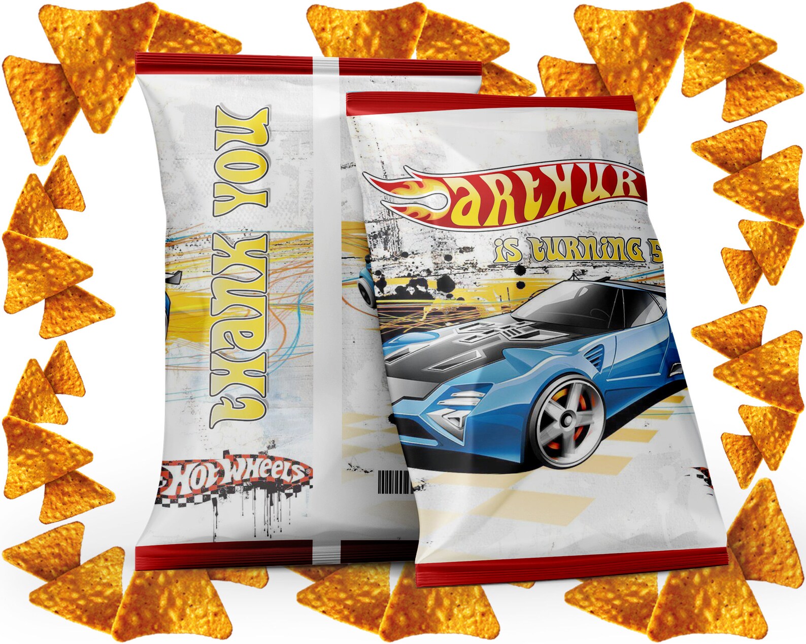 Hot Wheels Chip Bag, Hot Wheels Favors, Hot Wheels Birthday, Hot Wheels ...