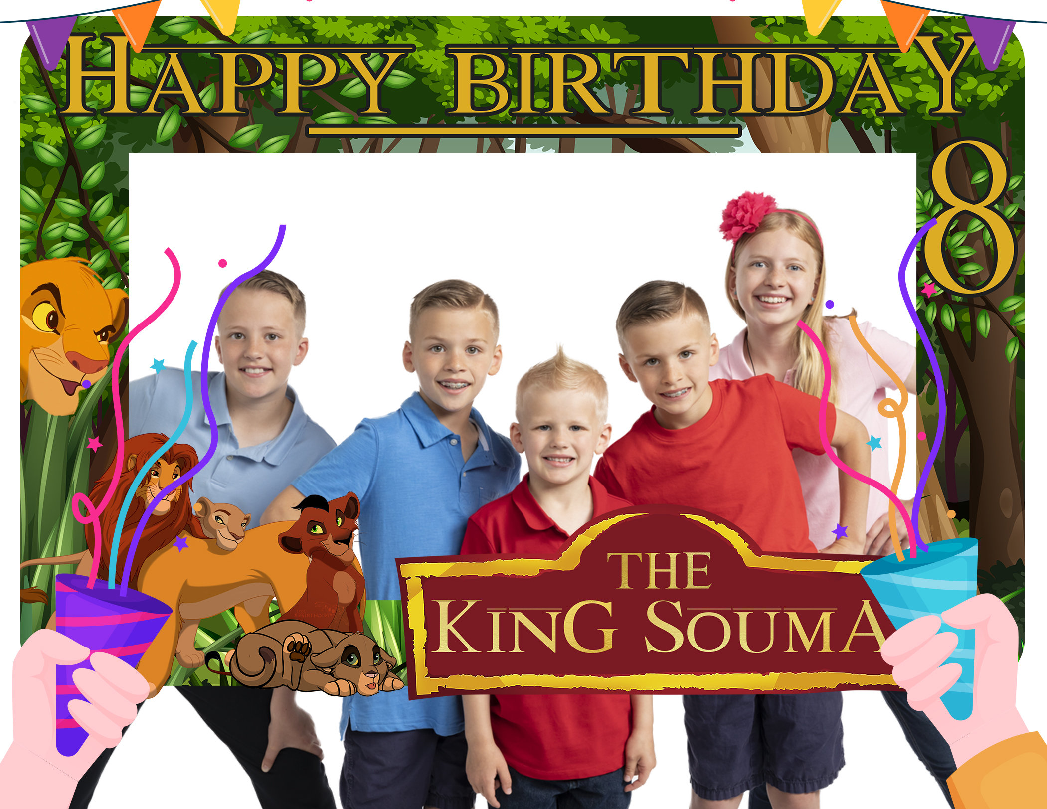 Lion King Photo Booth Frame, Lion King Birthday Prop, Lion King Frame ...