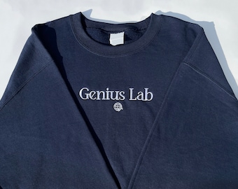 Genius Lab Embroidered T-shirt - Etsy