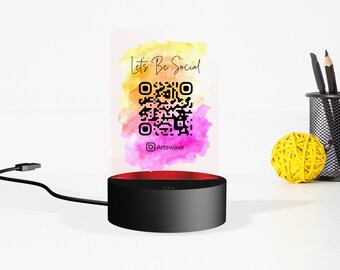 Qr Code Led Sign - Etsy