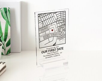 Our First Date Map | Etsy
