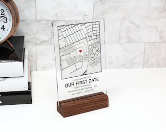 Our First Date Map | Etsy