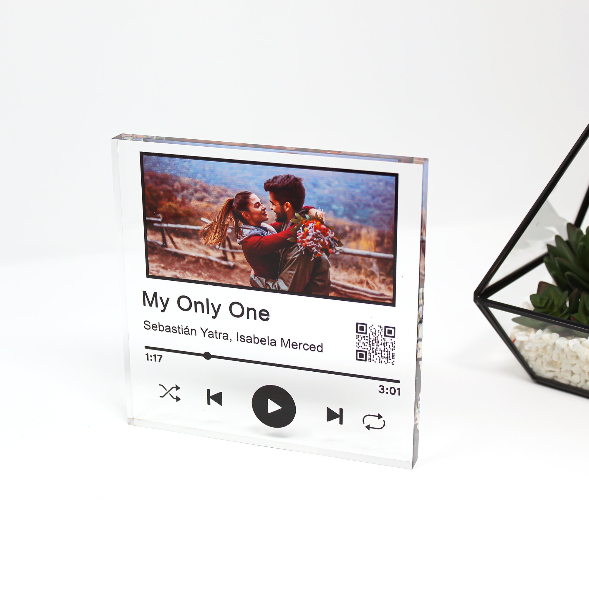 Custom Stand Spotify Music Glass Art Custom Acrylic Glass Etsy