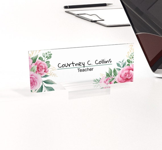 Desk Name Plate Custom Name Sign Personalized Wood Desk | Etsy