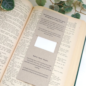 BOOKMARK, Eco-friendly, Eco-friendly Bookmark, Recycled, Free Postage ...