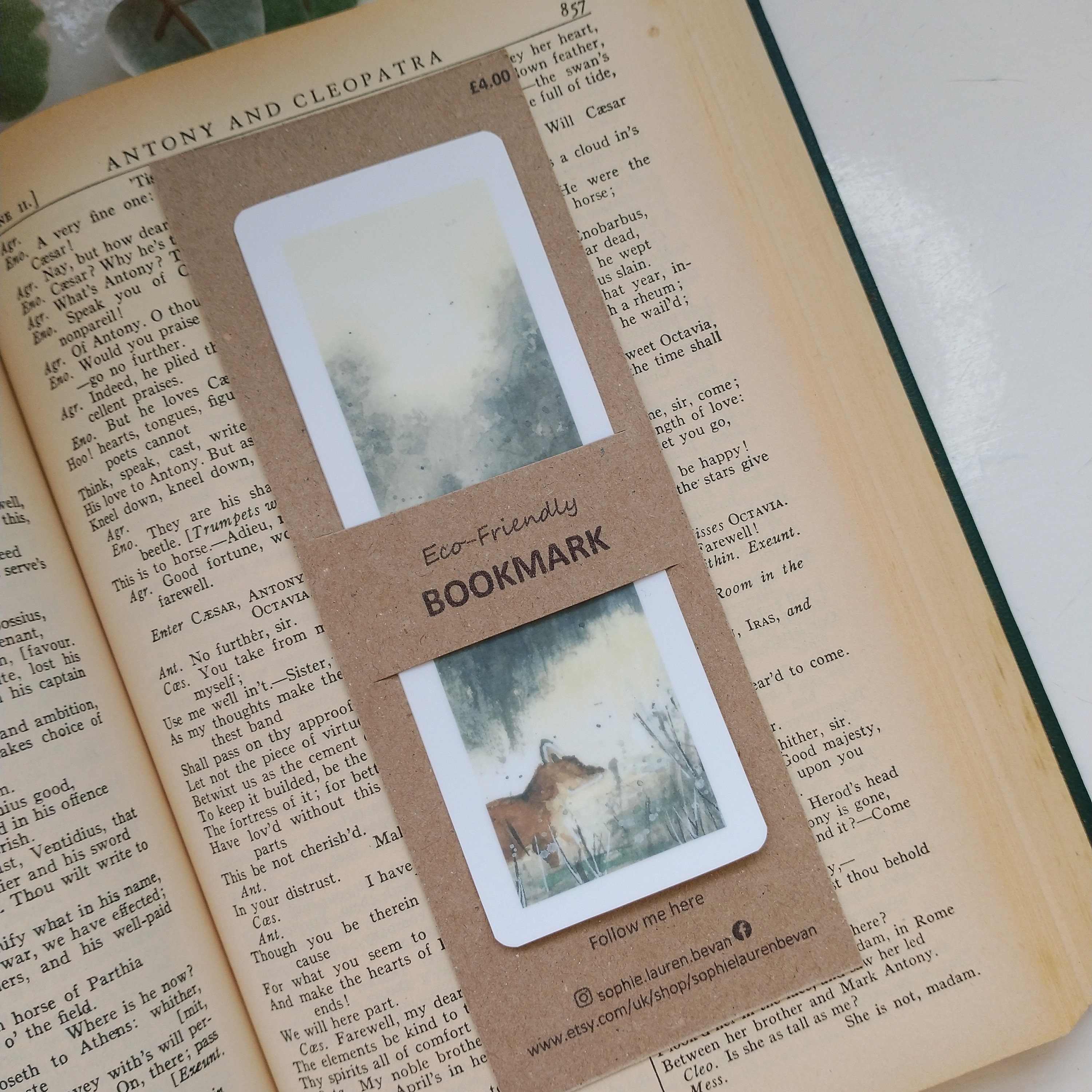 FOX BOOKMARK, Eco-friendly, Eco-friendly Bookmark, Recycled, Free ...