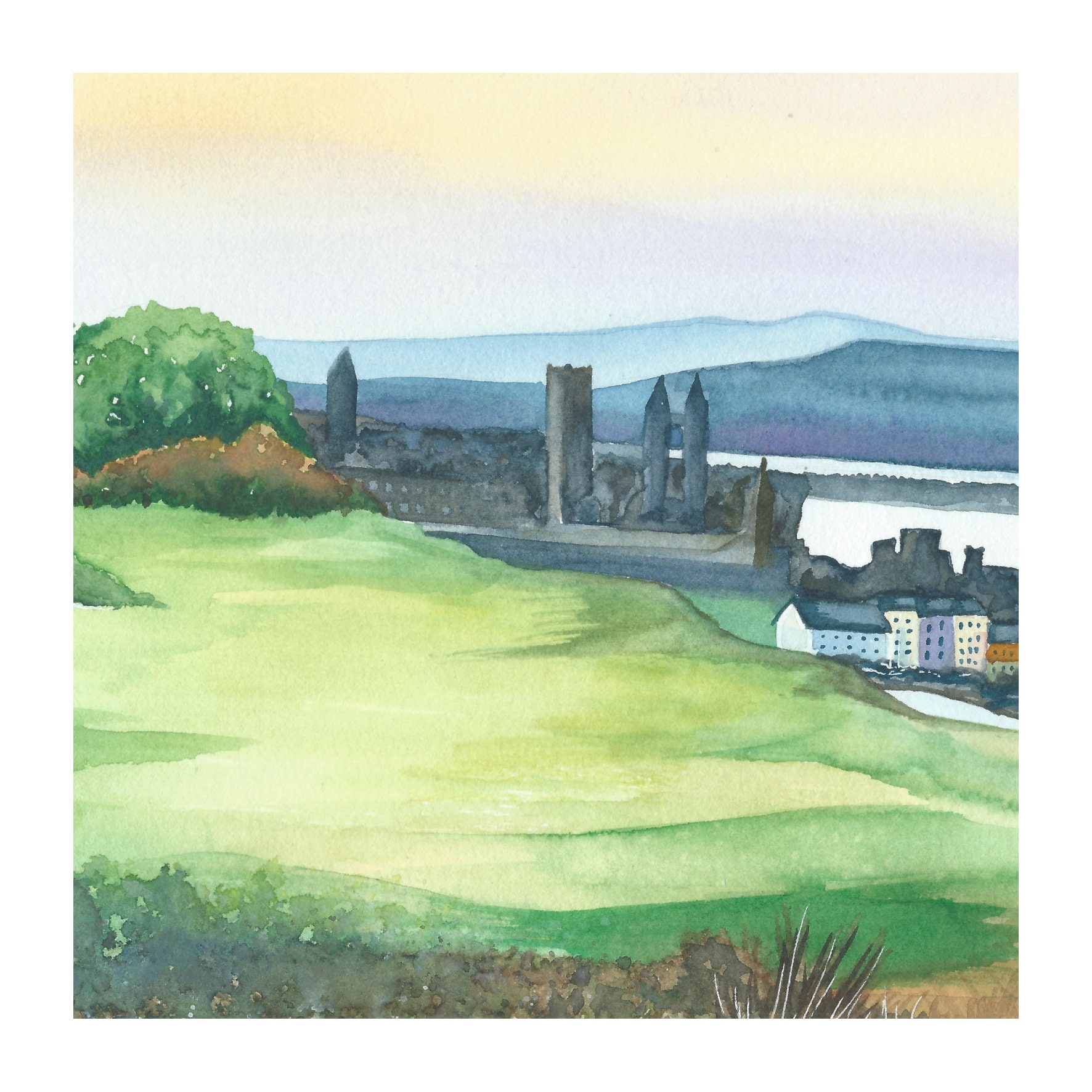 Framed Print of St. Andrews, Castle Course, Scotland Print, St. Andrews ...