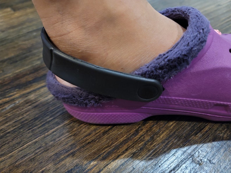 Heel Straps that fit Crocs with 4 Rivets BLACK | Etsy