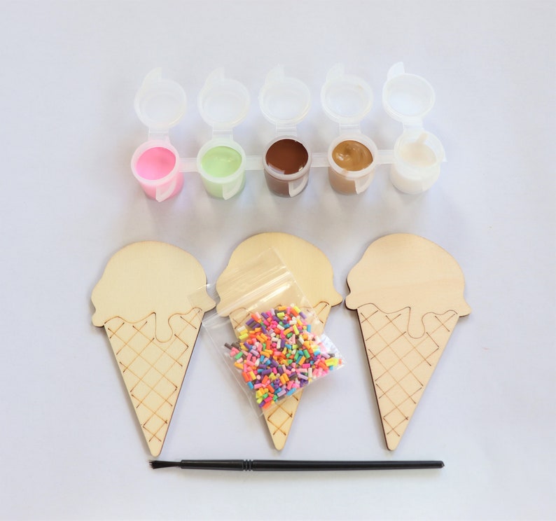 Ice Cream Painting Kit Paint Your Own Ice Cream Cone - Etsy