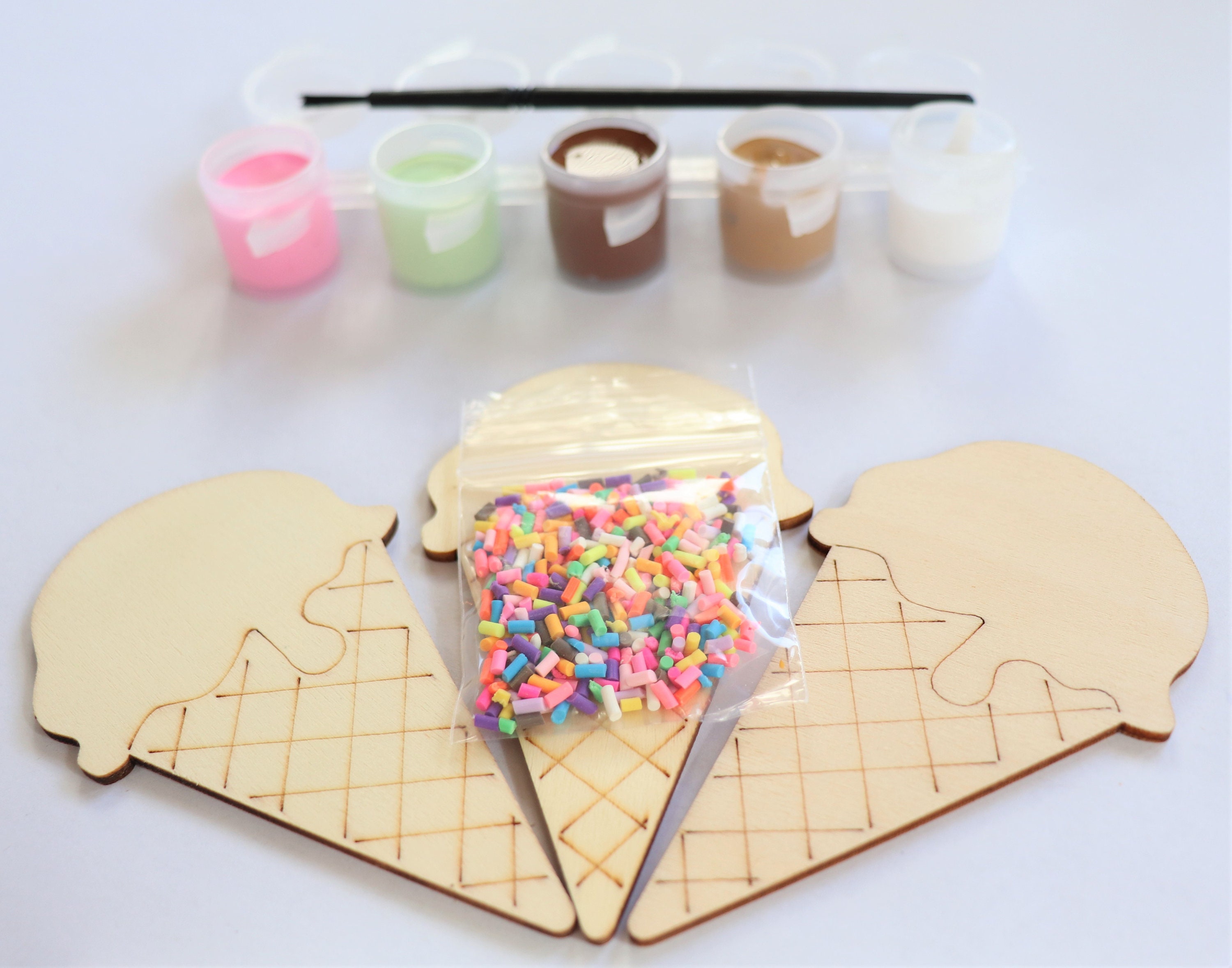 Ice Cream Painting Kit Paint Your Own Ice Cream Cone - Etsy