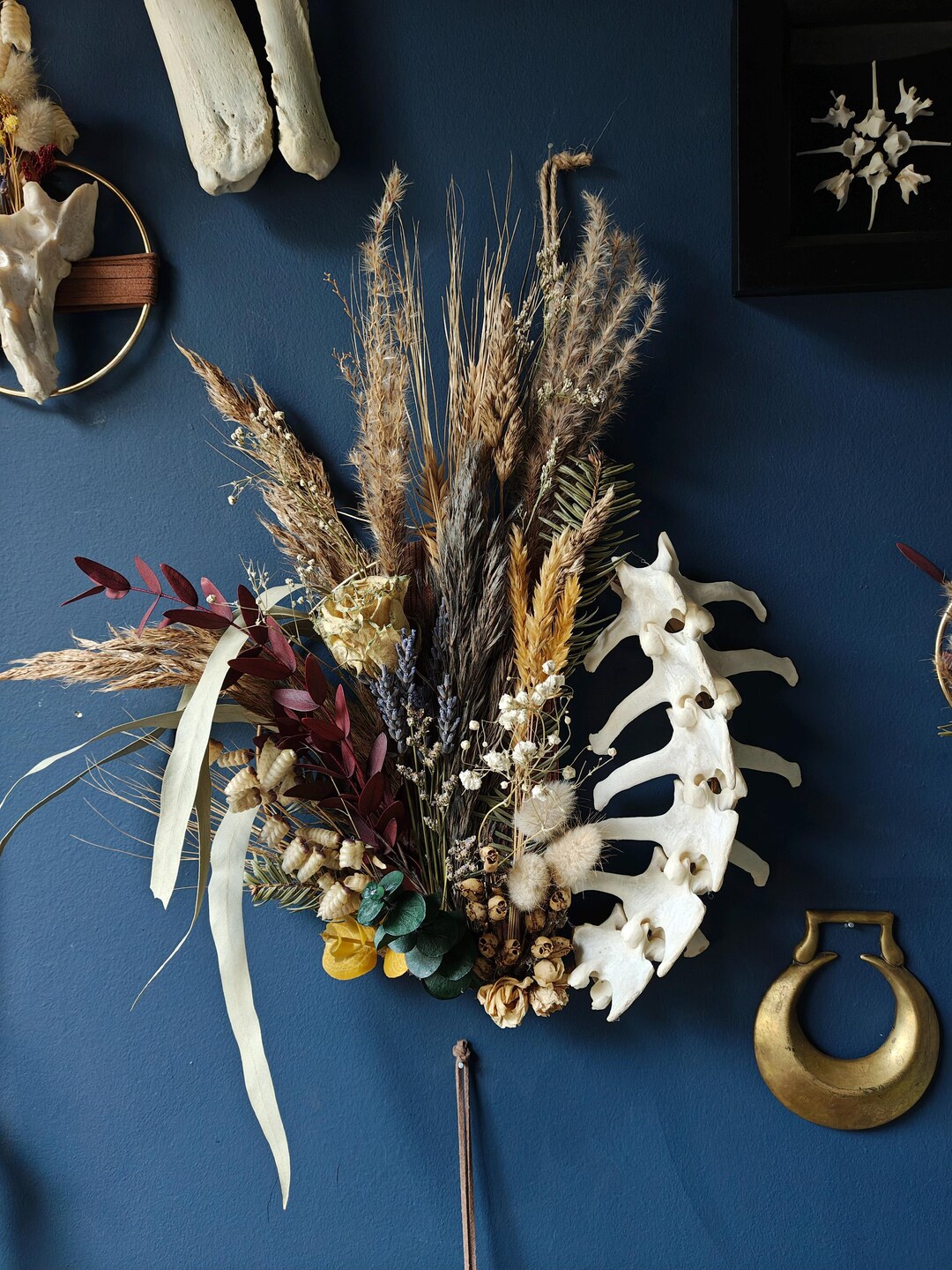 Bone Displays. Dried Flowers. Bone and Flowers. Bone Home Decor. Bone ...