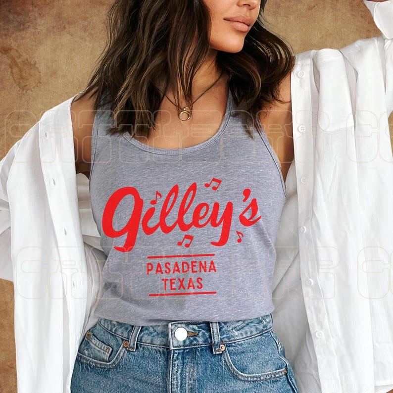 Gilley's Pasadena Uban Cowboy Texas Honky Tonk Racerback Tank Festival ...