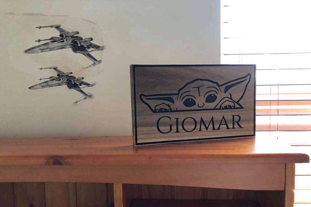 Personalized Little Yoda Grogu Sign - Etsy