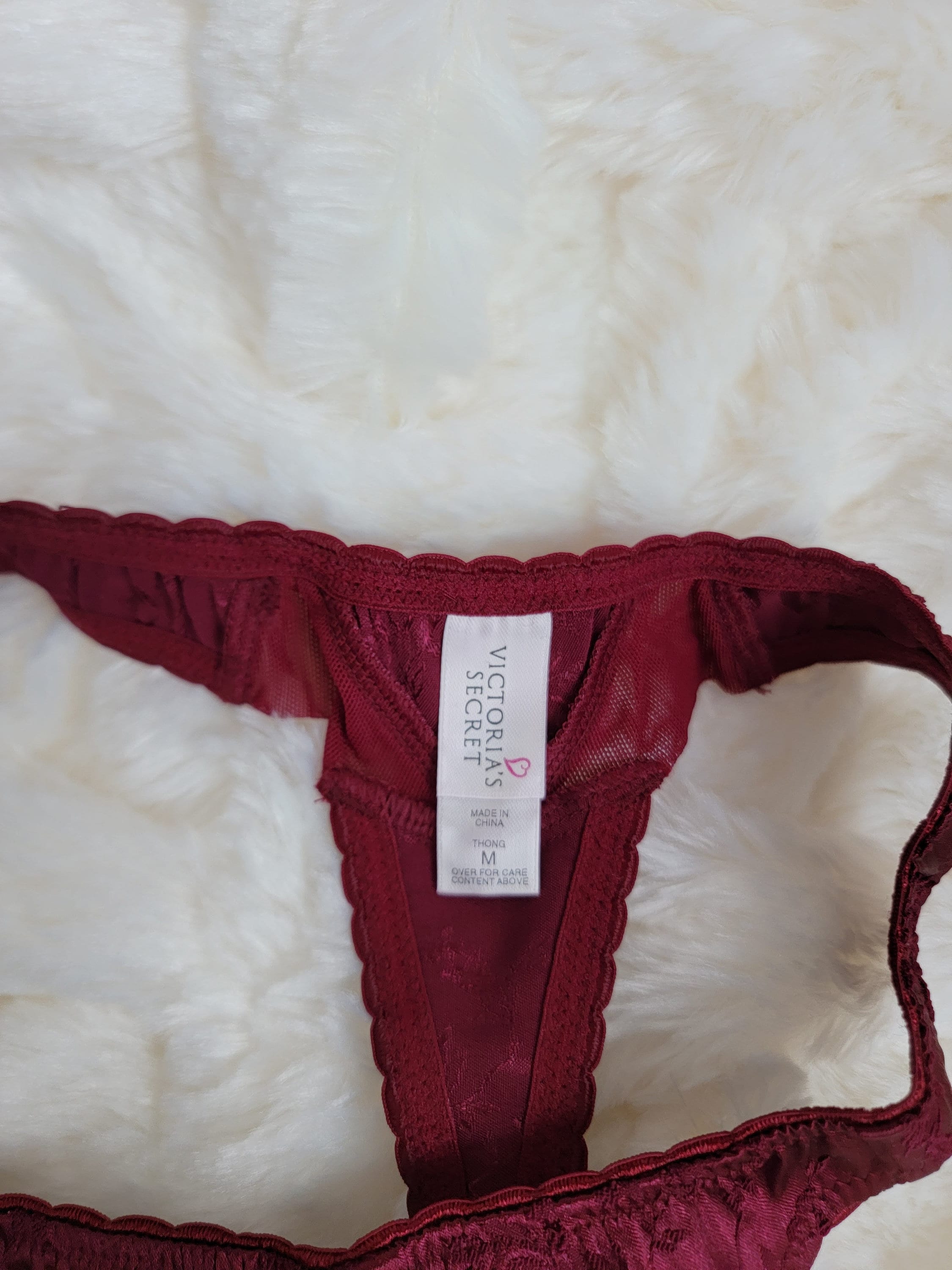 Very Rare Vintage Victoria's Secret Early 90s Deep Ruby Red Jacquard ...