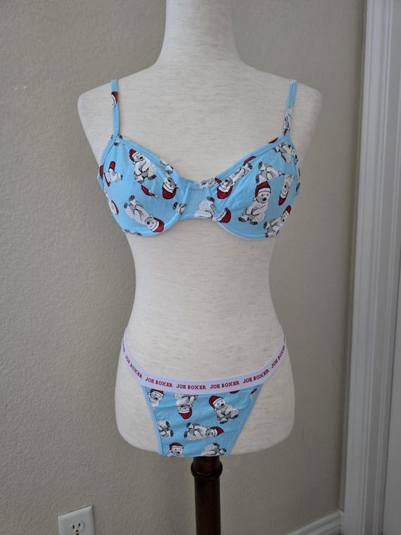 Very Rare 1990's Joe Boxer Turquoise Blue and White P… - Gem
