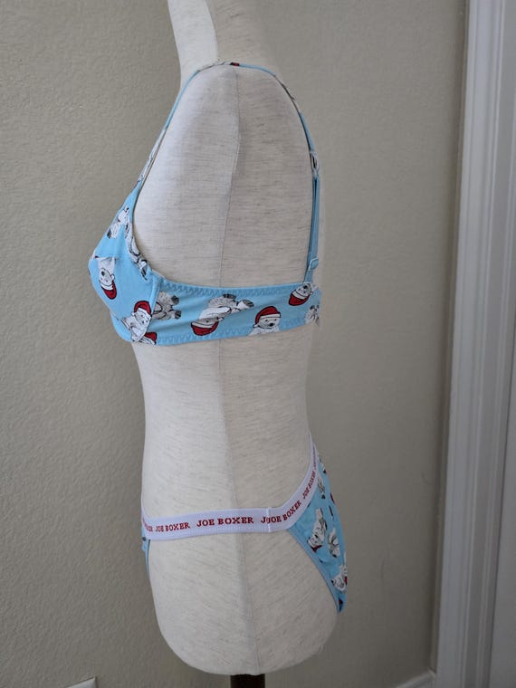 Very Rare 1990's Joe Boxer Turquoise Blue and White P… - Gem