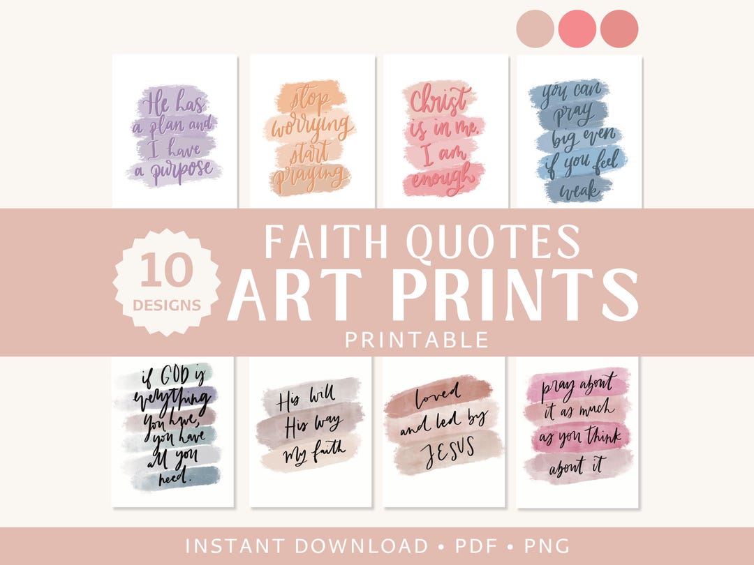 Printable Faith Art Print Bible Verses Calligraphy Prints Minimalist ...