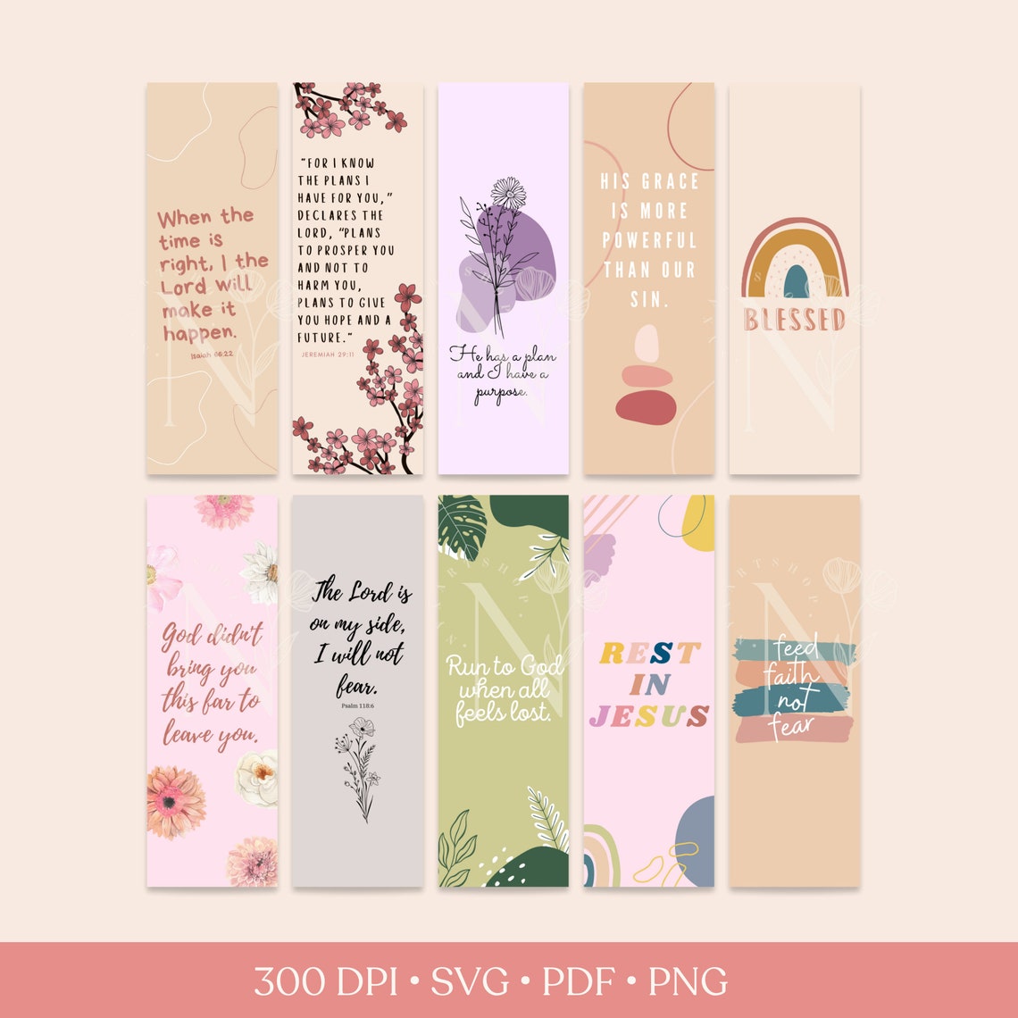 Bookmarks Colorful Bible Verse Bookmarks Printable Minimalist ...