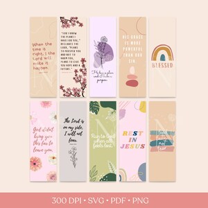 Bookmarks Colorful Bible Verse Bookmarks Printable Minimalist ...