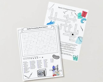 Sterile Processing Week Crossword & Word Search Puzzles (digital ...