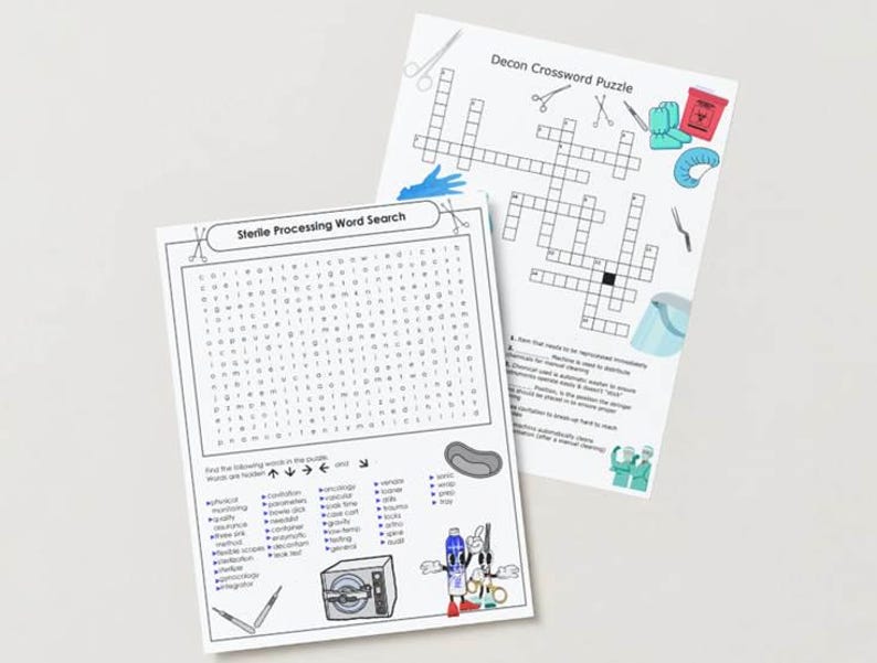 Sterile Processing Week Crossword & Word Search Puzzles (digital Download) - Etsy