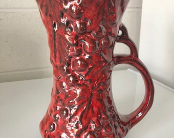Mccoy Red Pitcher - Etsy