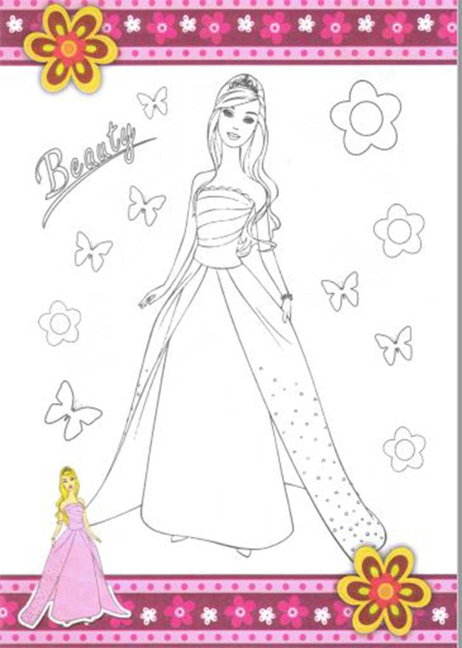 Beauty - 16 Instant Printable Coloring Pages for Girls, Kids, Teens ...