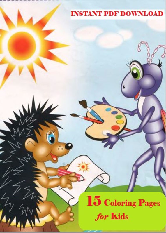 Animals 15 Instant Download Coloring Pages for Girls Boys | Etsy