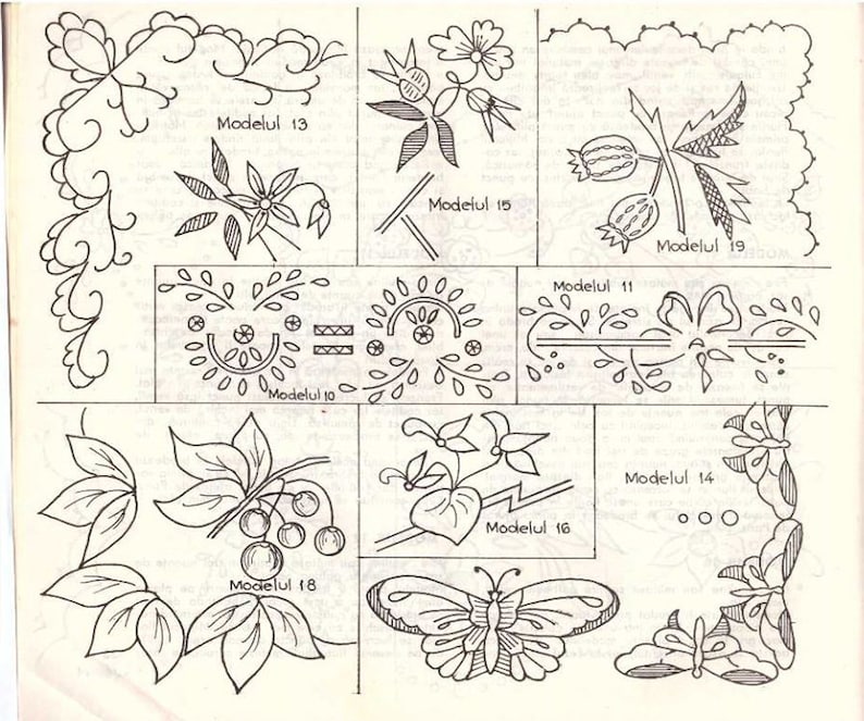 ARTISTIC ROMANIAN EMBROIDERY Vintage Book Sewing Patterns Instant ...