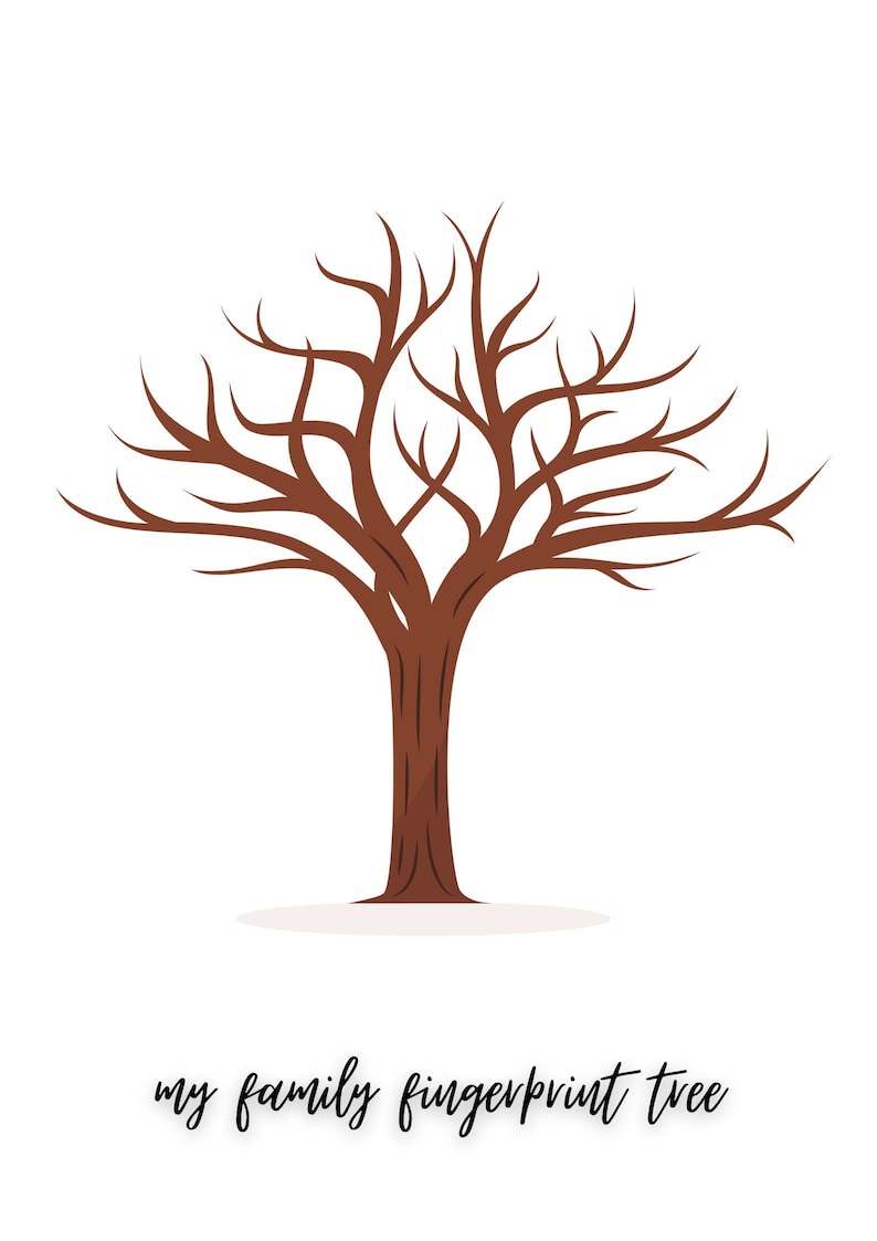 Family, Birthday, Baby Shower Fingerprint Tree -digital Print - Etsy