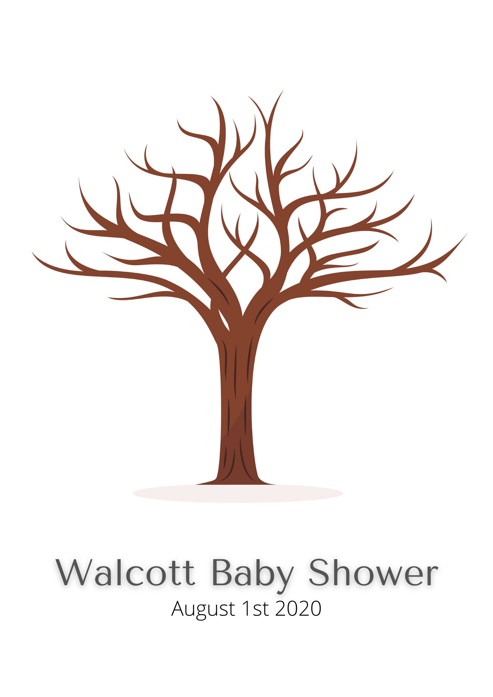 Family, Birthday, Baby Shower Fingerprint Tree -digital Print - Etsy