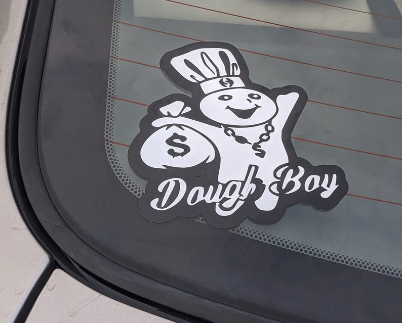 Rolling in the Dough: Hilarious Dough Boy Car Sticker - Etsy