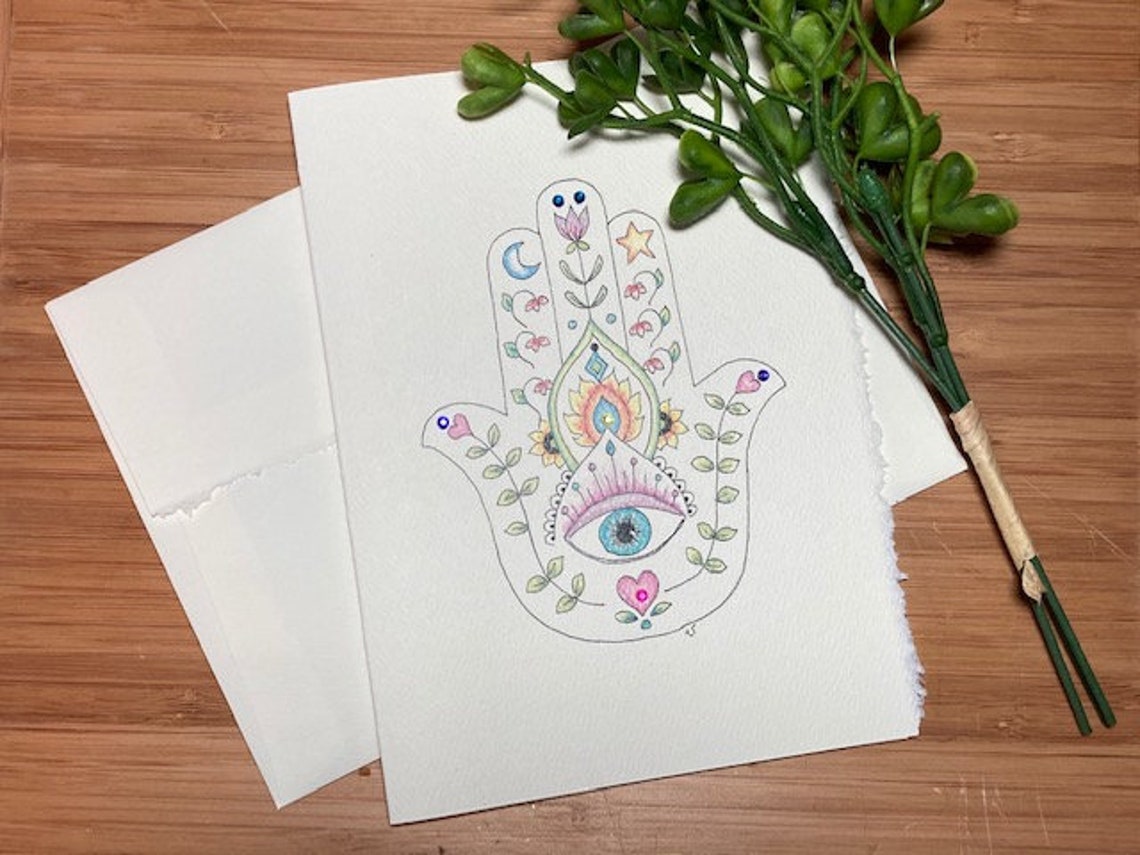Hamsa, Facing Up, Abhaya Mudra, Birthday/encouragement/blessings/get ...