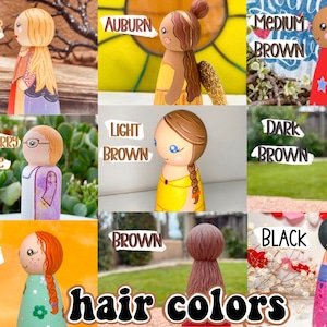 Female Peg Doll Hair Color and Hairstyle Options **this Item IS NOT for ...