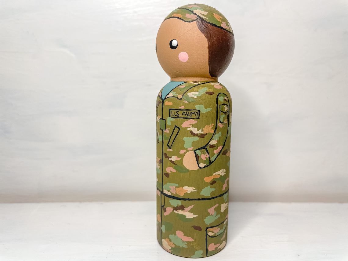 Army Peg Doll Army Army Gift Army Decor Army Toy - Etsy
